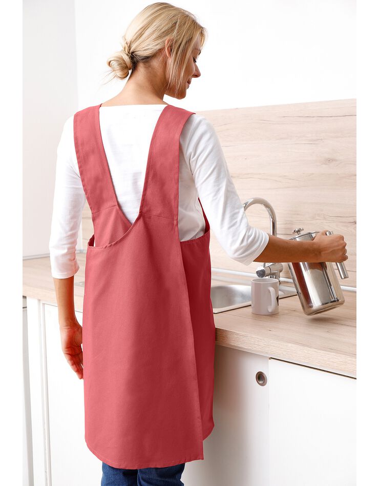 Japanse keukenschort in katoen, terracotta | Blancheporte